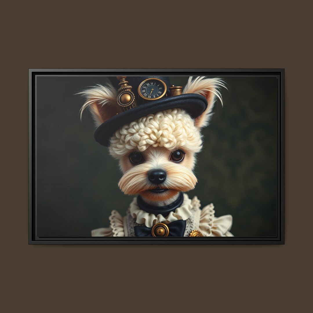 Poodle Kingdom Elegant Gothic Poodle Art Matte Canvas, Framed multi ...