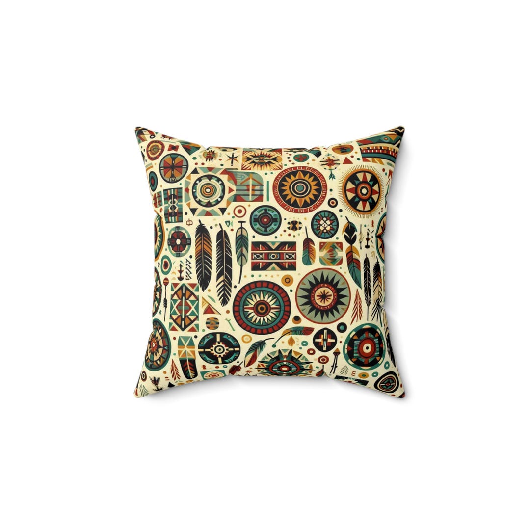 Native American Pattern Pillow, Tribal Decor, Heritage Month Throw ...