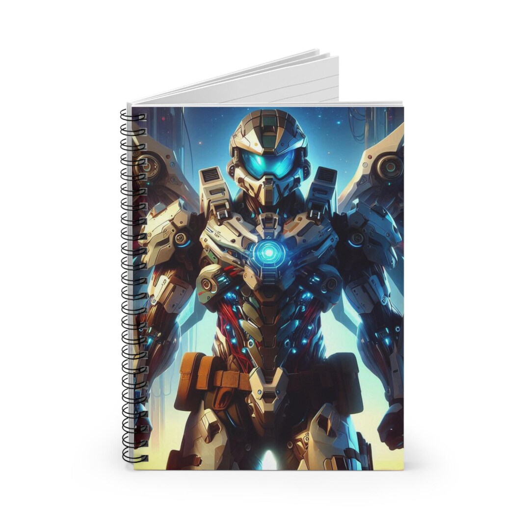 Galactic Halo Fighter Spiral Notebook, Space Notebook Ruled Line ...