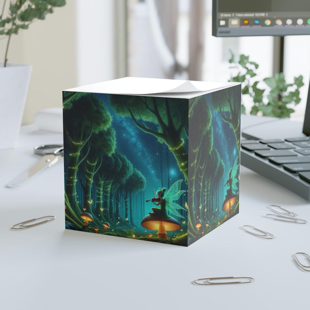 A Sprite's Symphony Post-it Note Cube, Artful Note-taking Cube ...