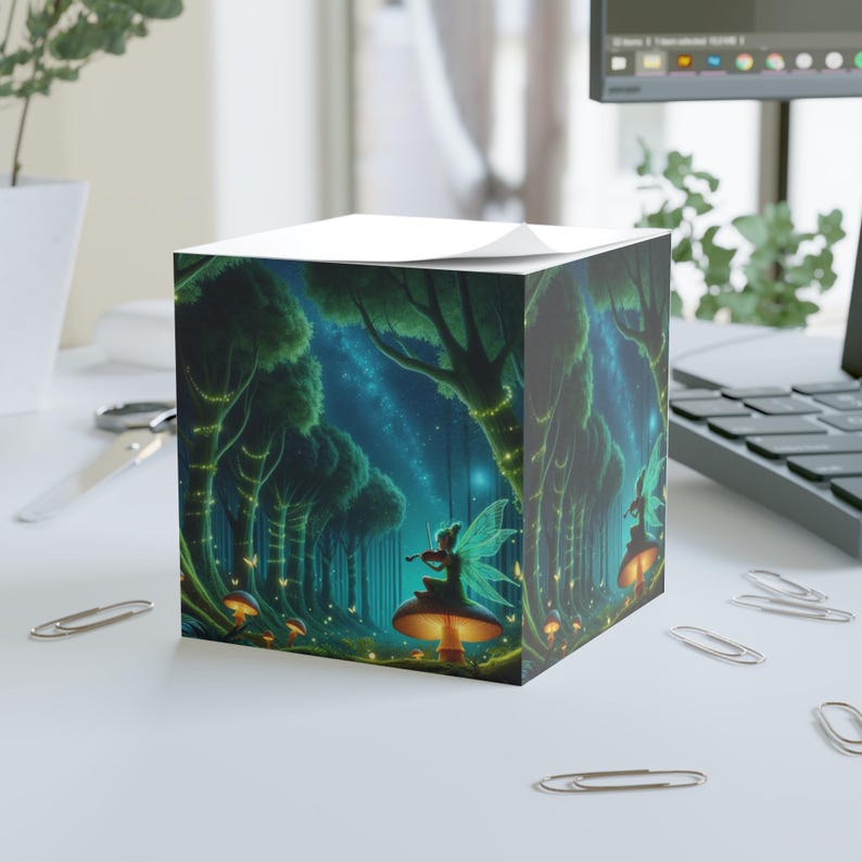 A Sprite's Symphony Post-it Note Cube, Artful Note-taking Cube ...
