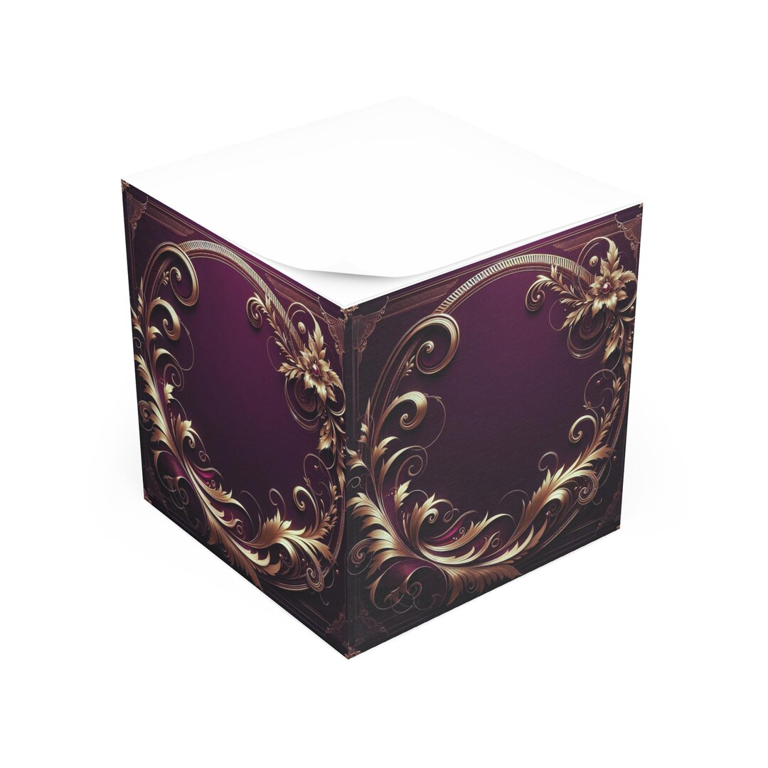 Imperial Radiance Post-it Note Cube, Purple Stationary Pad, Dark Purple ...