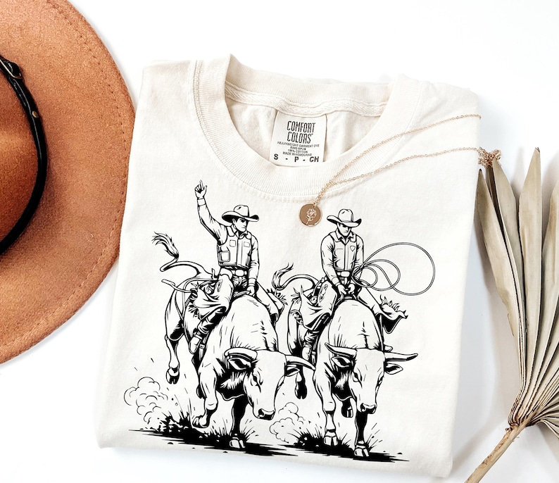 Comfort Colors Western Cowboy Alien Tshirt, Retro Rodeo Horse Tee ...