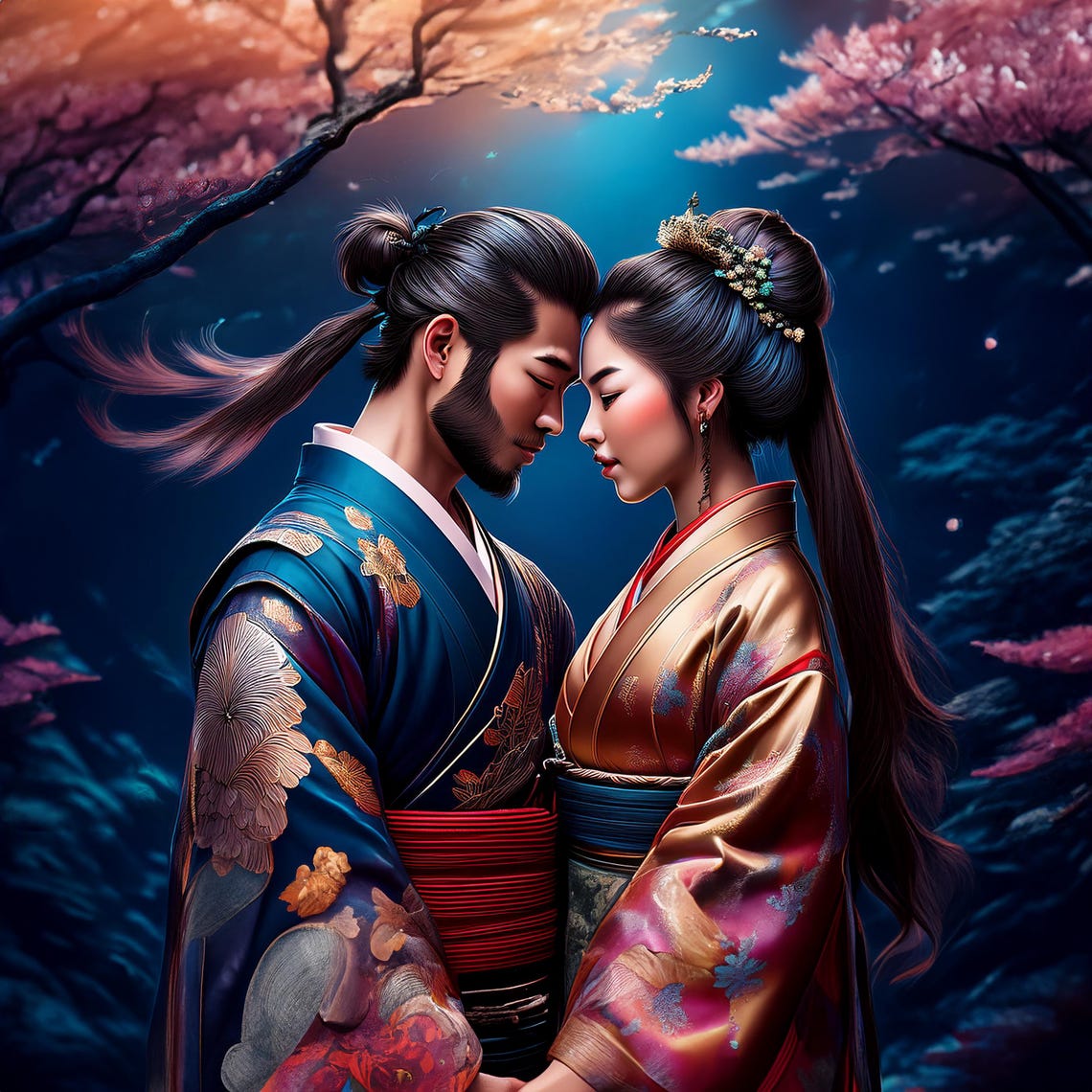 Chinese Love Digital Art Print Wall Art AI Generated AI Art Digital ...