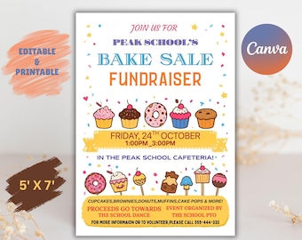 Bake Sale Fundraiser Flyer Bake Sale Flyer Printable Bake Sale ...