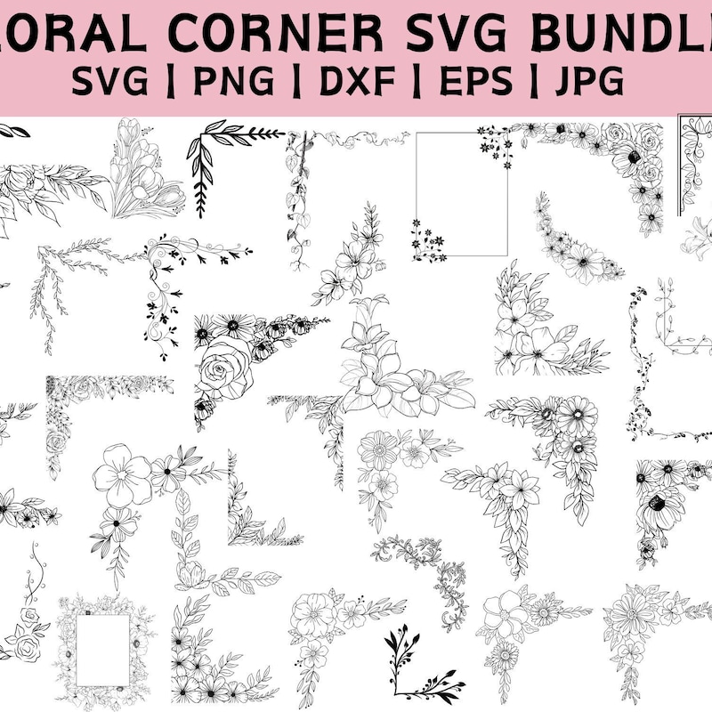 Corner Border Design Svg - Etsy
