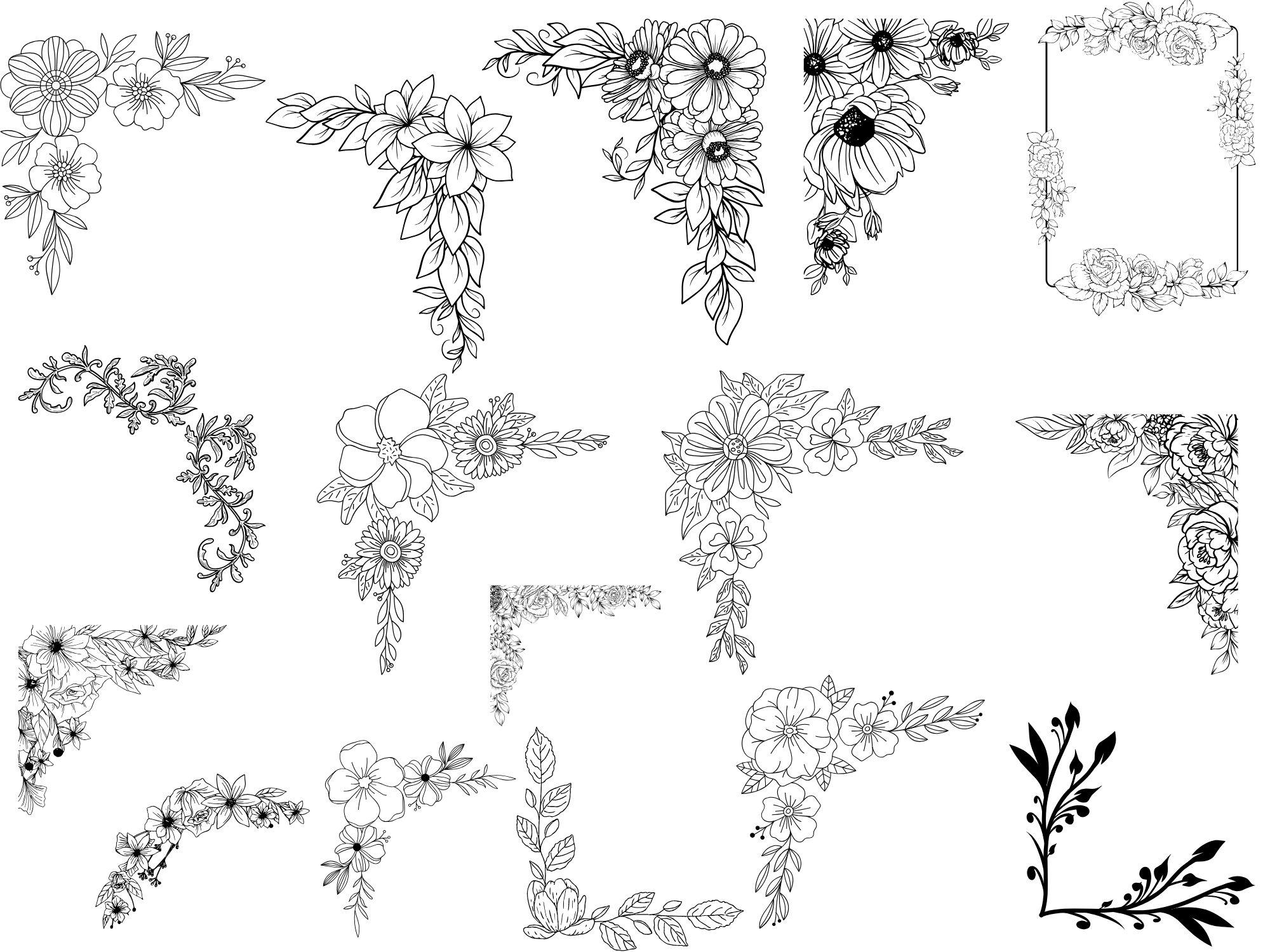 Corner Svg Bundle Corner Svg Floral Corner Svg Files Decorative Page