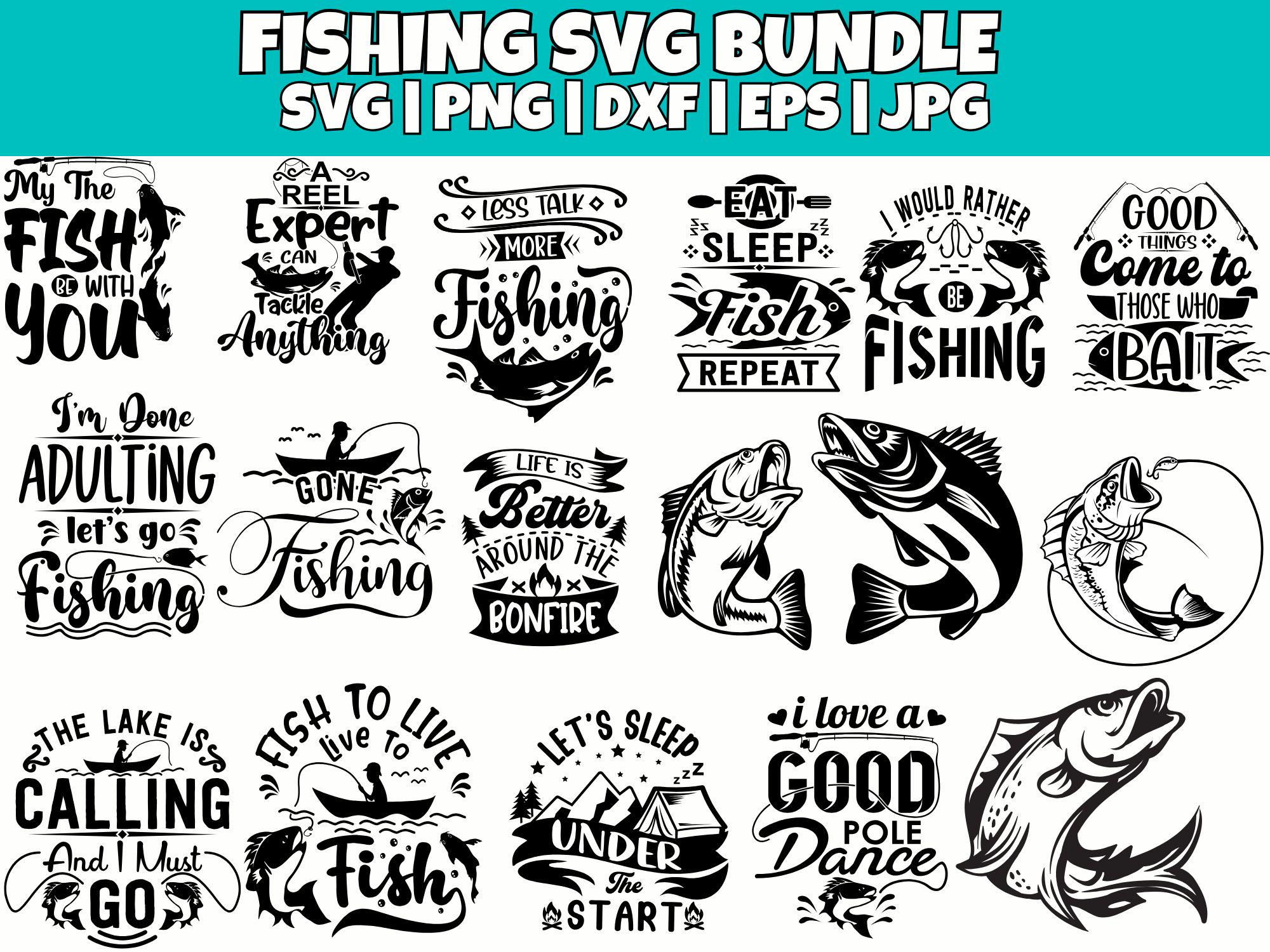 Fishing SVG Bundle | Fishing Cut File Cricut | Fishing Decal | Fishing ...