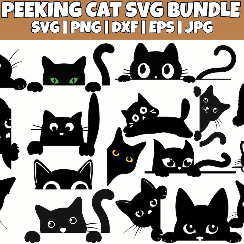 Cat Pocket Svg Cute - Etsy