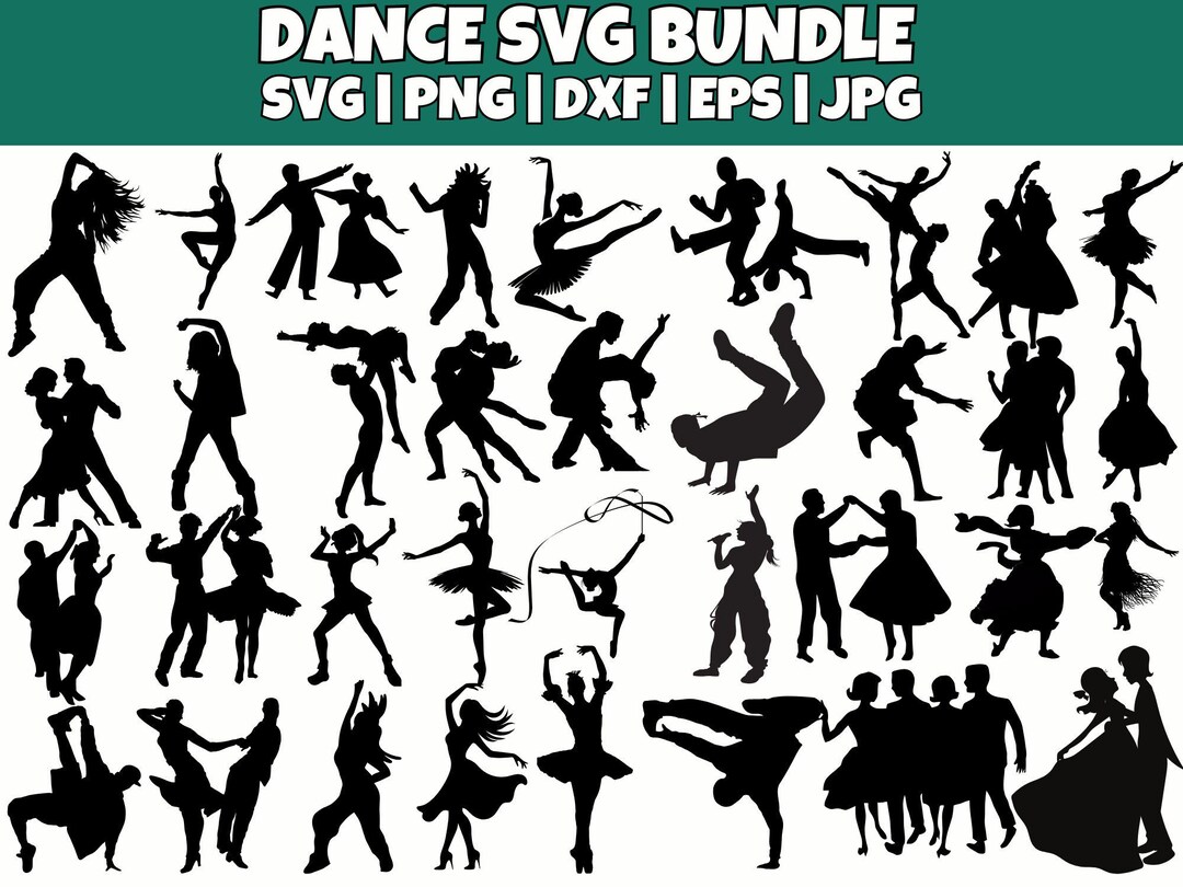 Dance Svg, Dance Silhouette, Dance Svg Bundle, Dance Cut File, Dancers ...