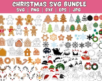 CHRISTMAS SVG Bundle, CHRISTMAS Clipart, Christmas Svg Files for Cricut ...
