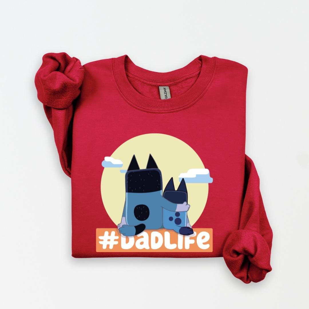 Dad Life Bluey Sweat Sweatshirt, Bluey Family Sweat, Bluey Dog Sweat ...