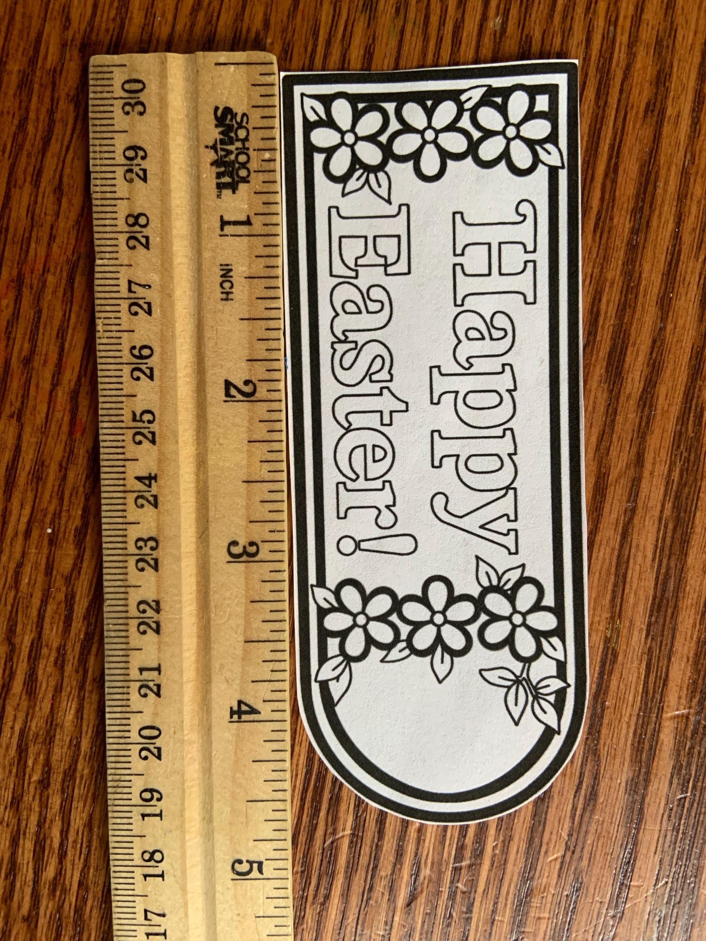Easter Bookmarks: 32 Bookmarks on 4 Printable Coloring Pages - Etsy