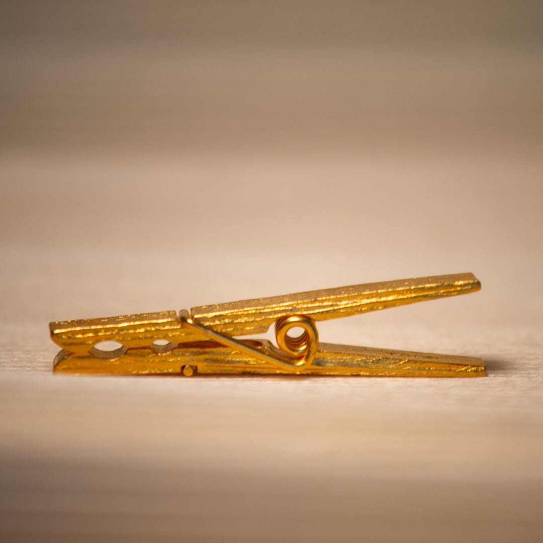 Vintage Signed Todd Oldham Gold Plated Bronze Clothespin Jewelry - Etsy