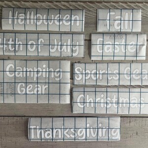 Garage Bin Labels, Holiday Storage Decal Labels, Storage Labels ...