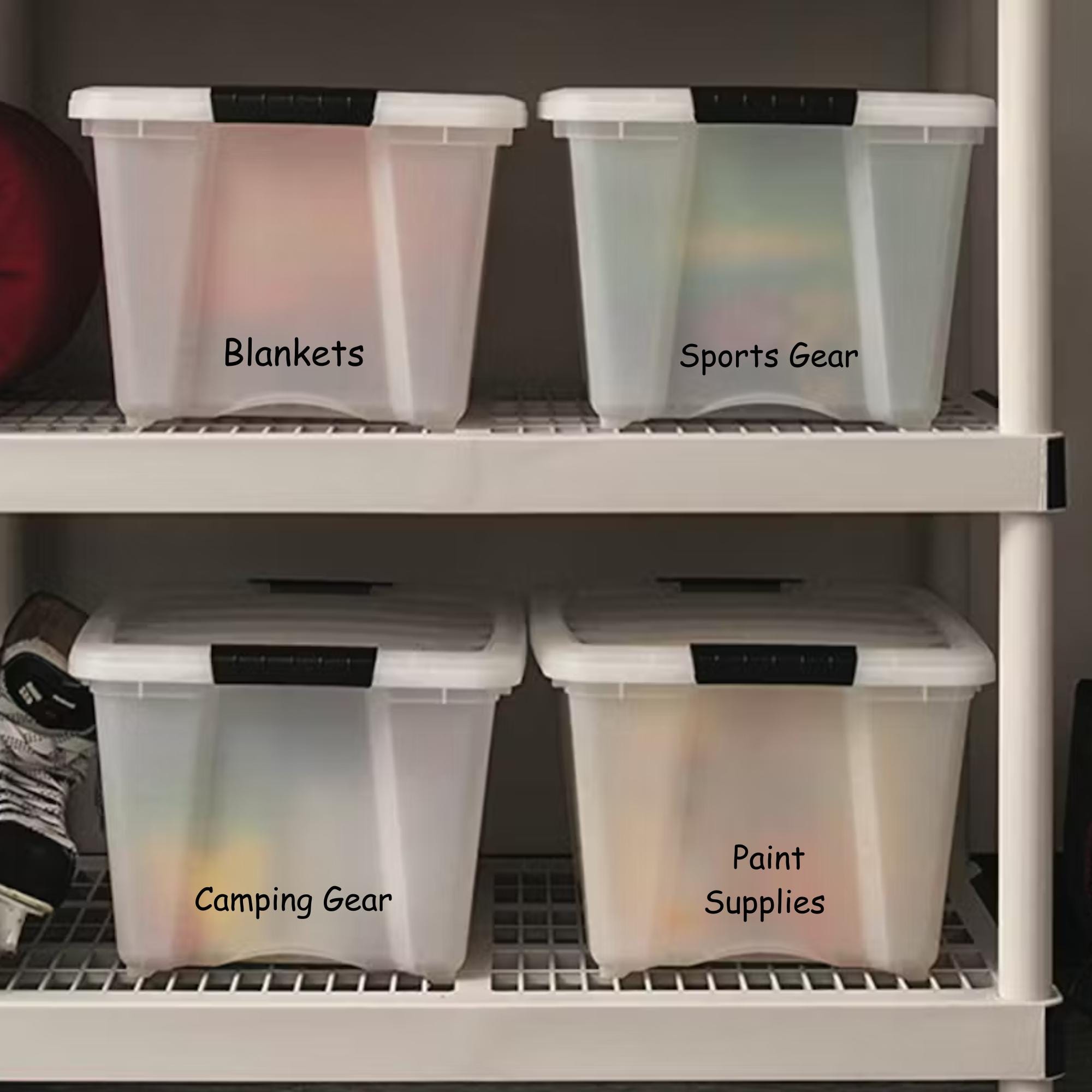 Garage Bin Labels, Holiday Storage Decal Labels, Storage Labels ...