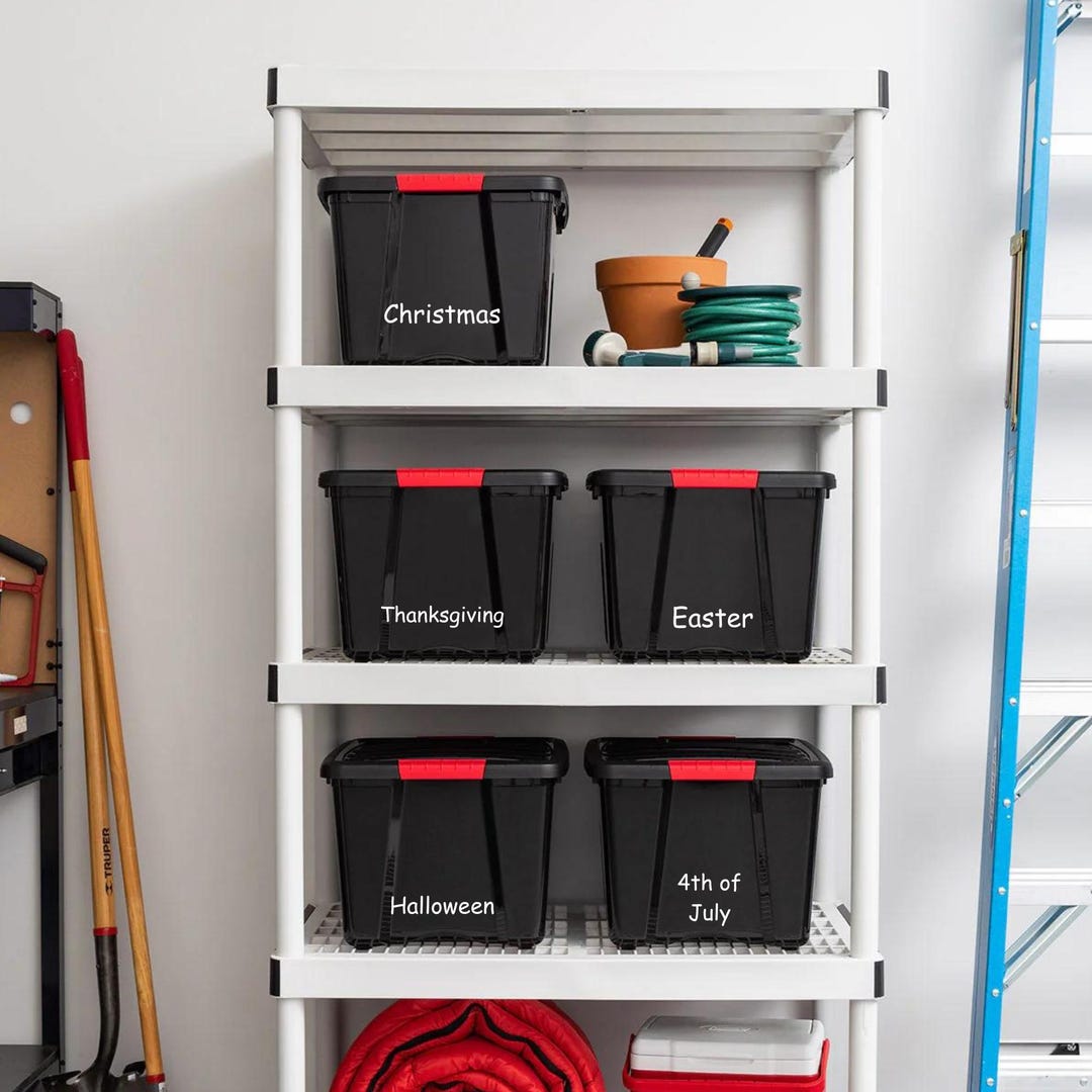 Holiday Storage Decal Labels, Storage Labels, Container Stickers ...