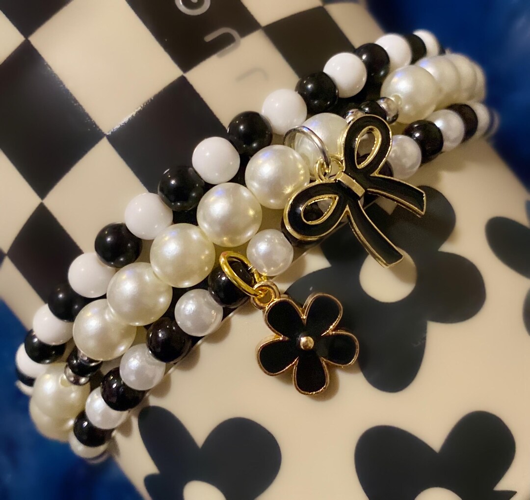 NEW Pearl Checker Stack With Charms - Etsy