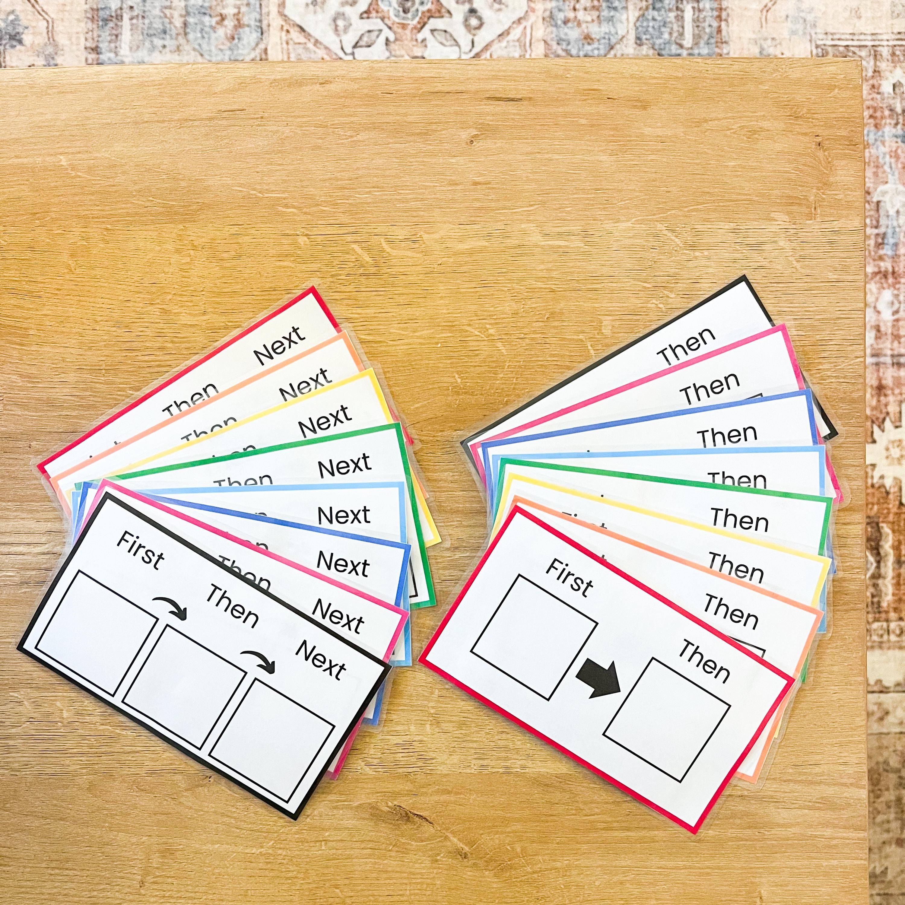 First Then Board (color/ Black and White Picture Cards) - Etsy