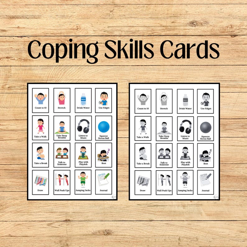 Coping Skills Cards - Etsy