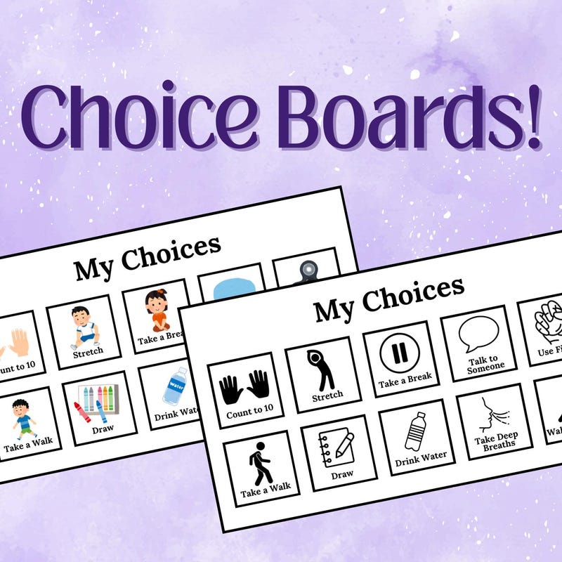 Visual Choice Board - Etsy