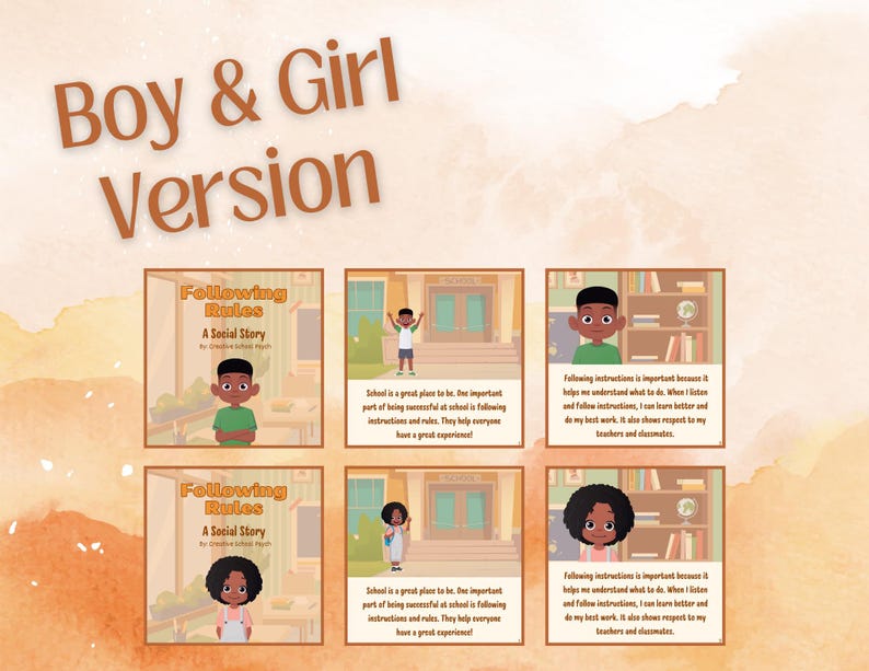 Following Rules Social Story - Etsy