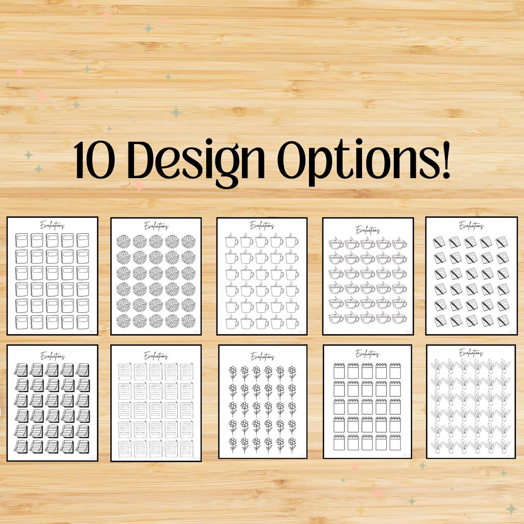 Evaluation Tracker Coloring Pages - Etsy