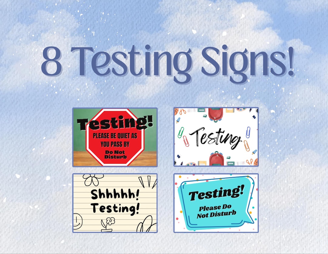 Testing Door Signs: School Psychologist Resources (digital Download) - Etsy