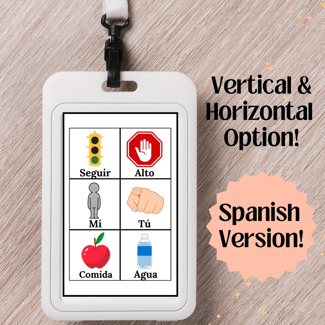 Spanish Communication Card - Etsy