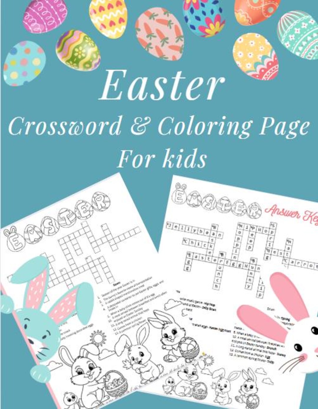 Easter Crossword Puzzle for Kids- Secular - Etsy