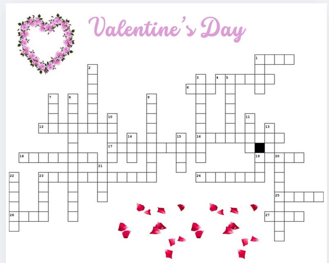 Crucigrama del día de San Valentín 2025 - Etsy México