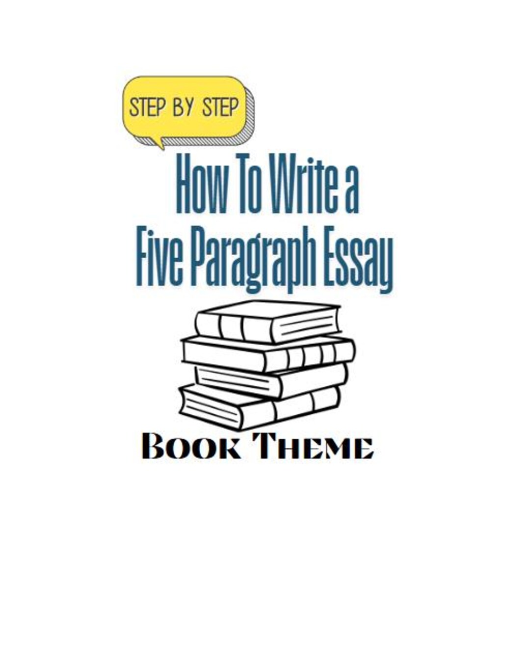 Step-by- Step Worksheet to Write a Five Paragraph Essay: Book Theme - Etsy