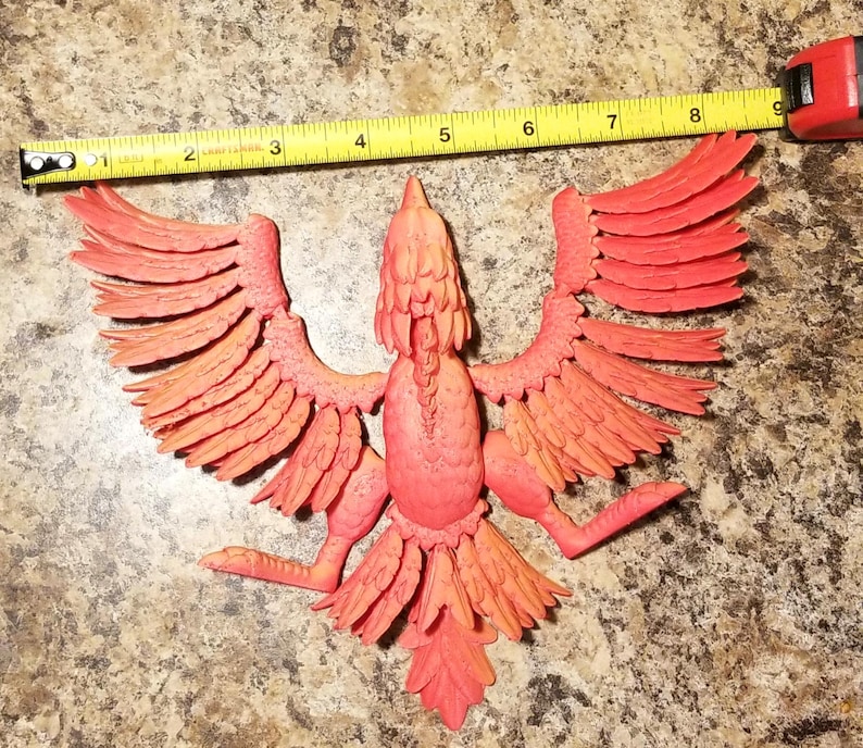 3d-printed Red Phoenix Toy – Mythical Bird Figure for Play or Display ...