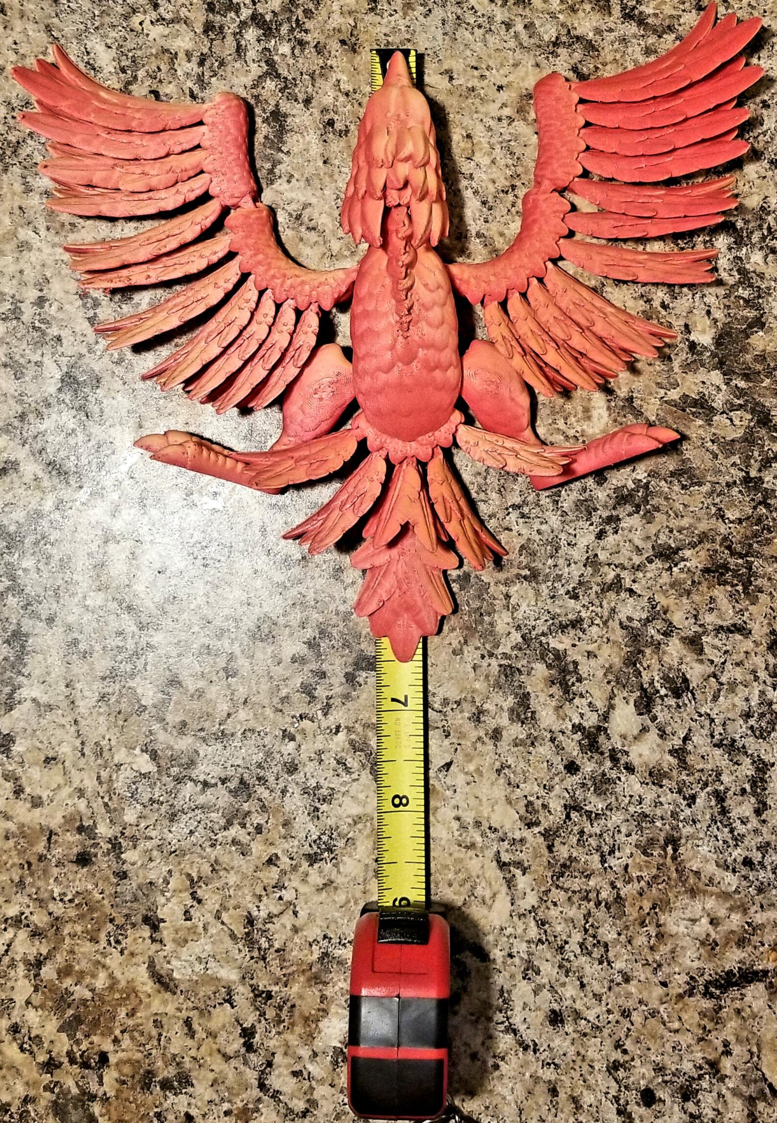 3d-printed Red Phoenix Toy – Mythical Bird Figure for Play or Display ...