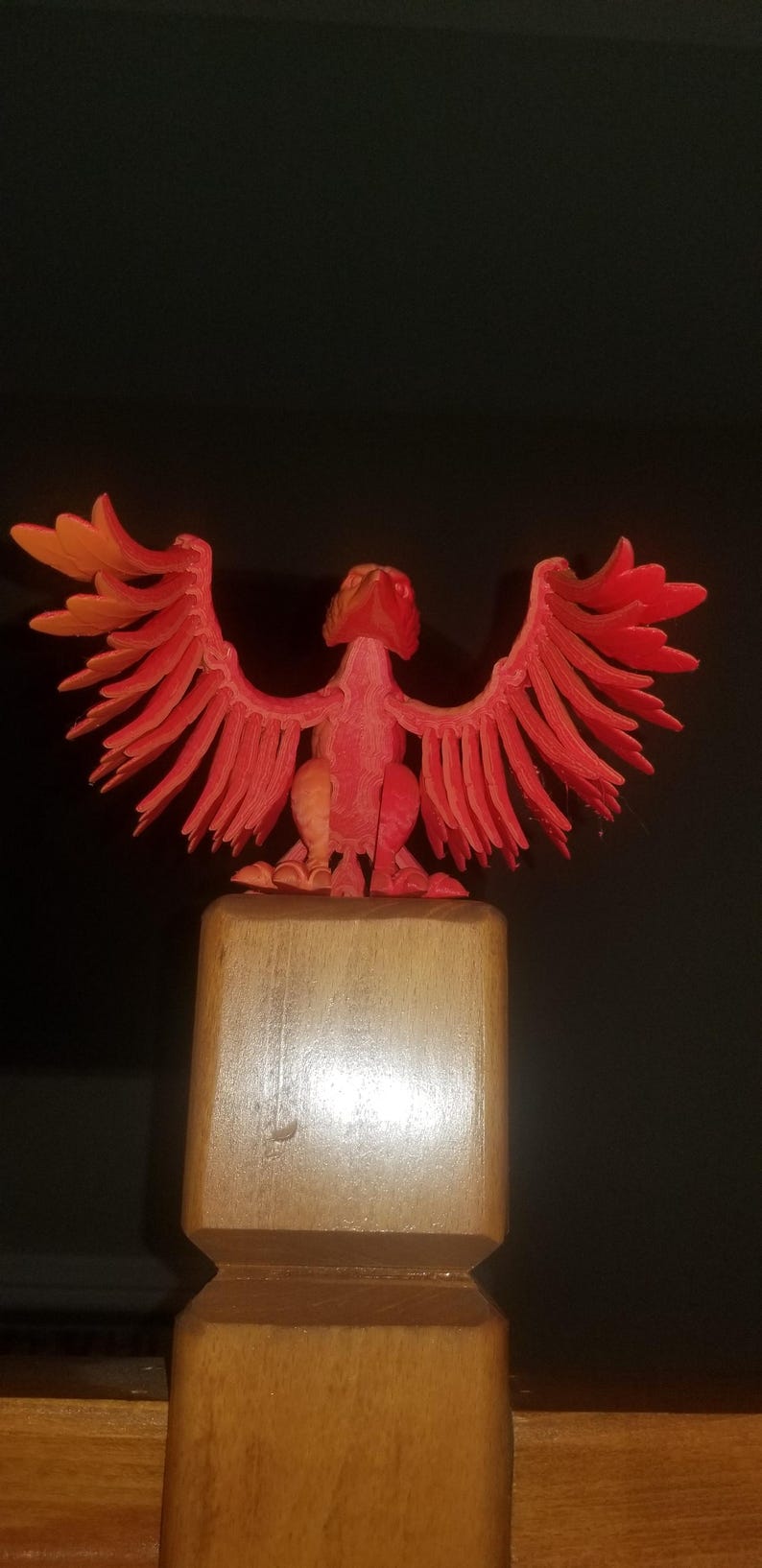 3d-printed Red Phoenix Toy – Mythical Bird Figure for Play or Display ...
