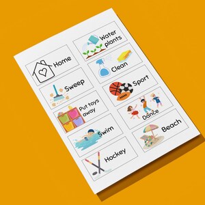 Printable Kids Daily Routine Cards, Daily Visual Schedule, Chore Chart ...