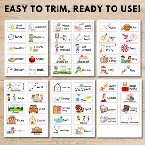 Printable Kids Daily Routine Cards, Daily Visual Schedule, Chore Chart ...