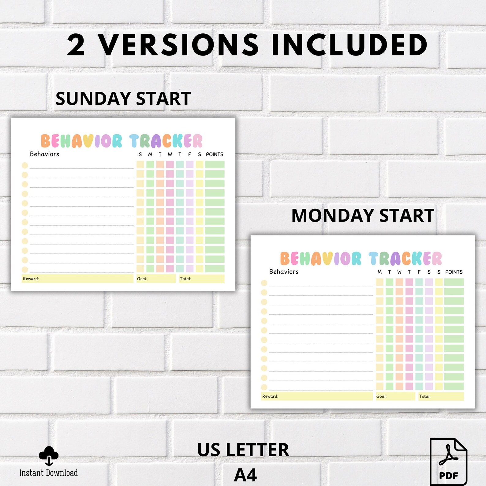 Behavior Reward Chart for Kids, Good Behavior Tracking, Children ...