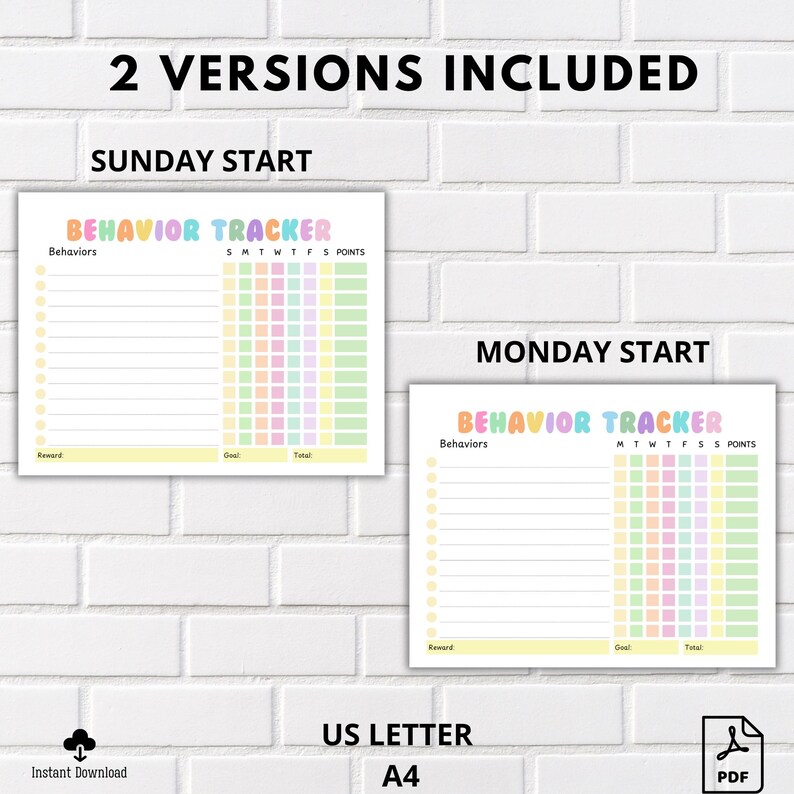 Behavior Reward Chart for Kids, Good Behavior Tracking, Children ...