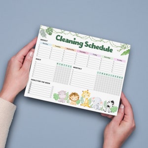 Printable Cleaning Schedule, EDITABLE Cleaning Planner, Cleaning ...