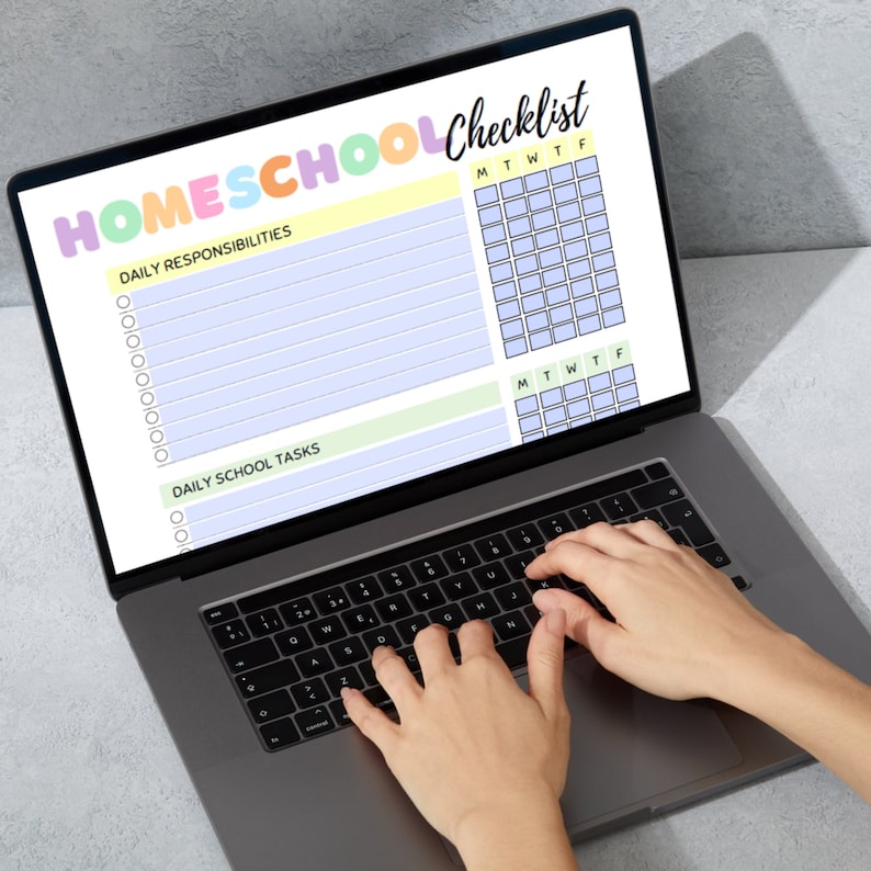 Editable Homeschool Checklist: Daily & Weekly Planner (digital Download ...