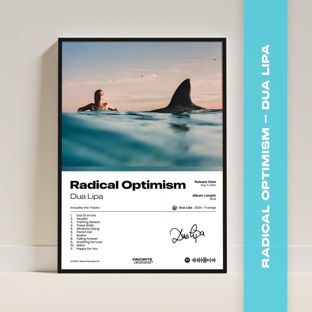 Dua Lipa Radical Optimism Poster, Album Cover Print, Wall Art, Digital ...