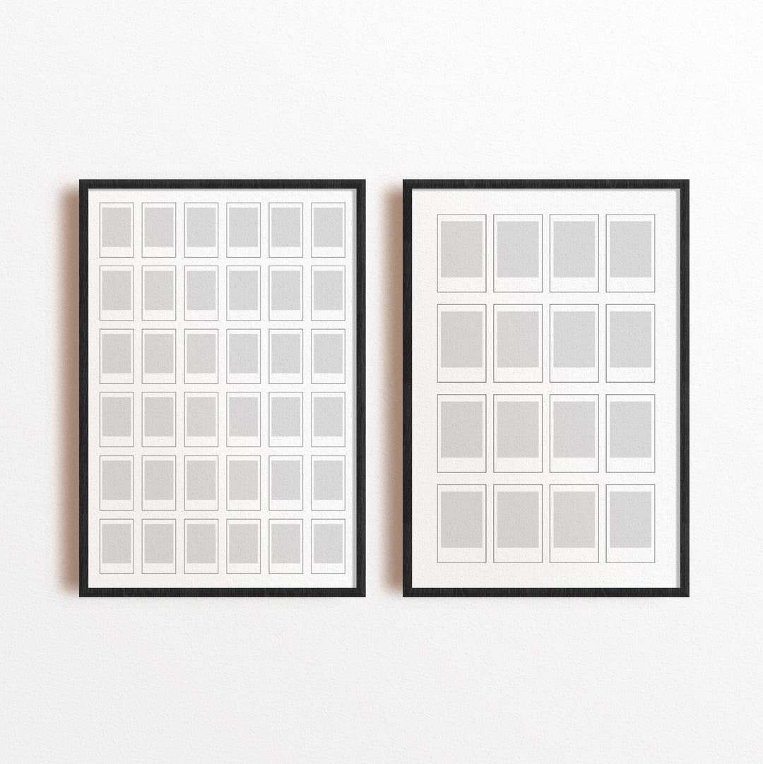 Instax Mini Photo Frame Guide DIY Collage Template Guide Layout for ...