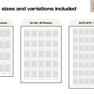 Instax Mini Photo Frame Guide DIY Collage Template Guide Layout for ...