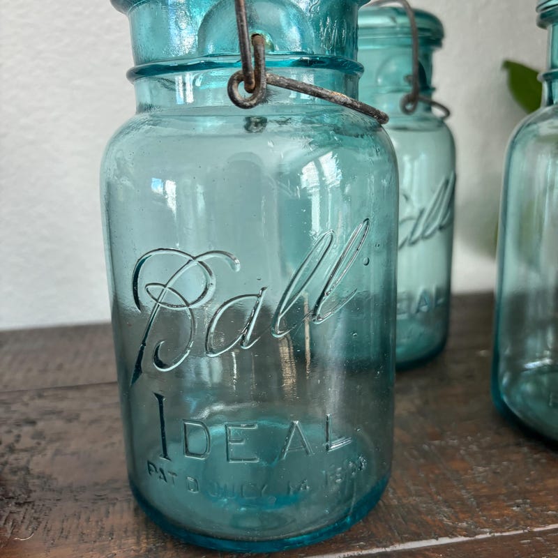 Blue Mason Jars - Etsy