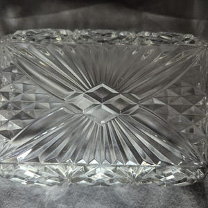 Vintage Cut Glass Serving Dish - Etsy