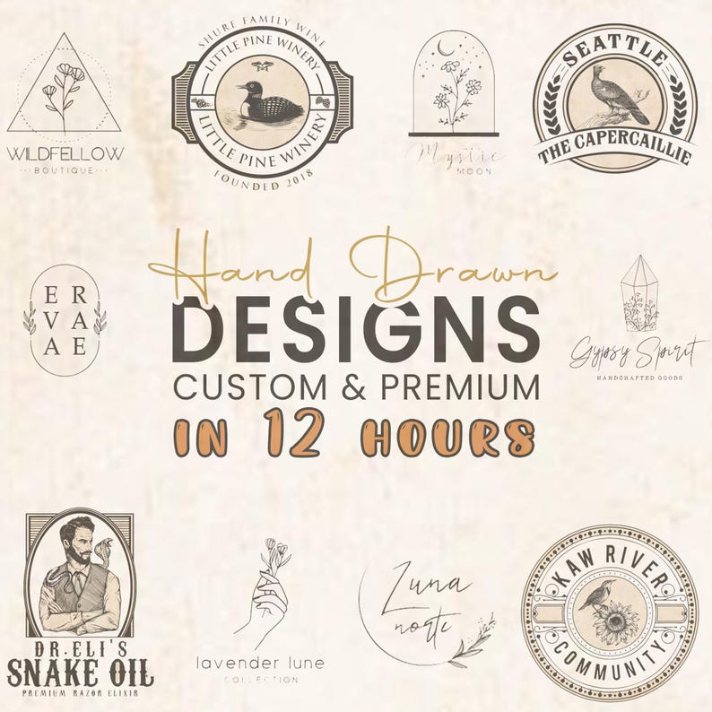 I Will Create Custom Hand Drawn Logo Design for Your Business ...