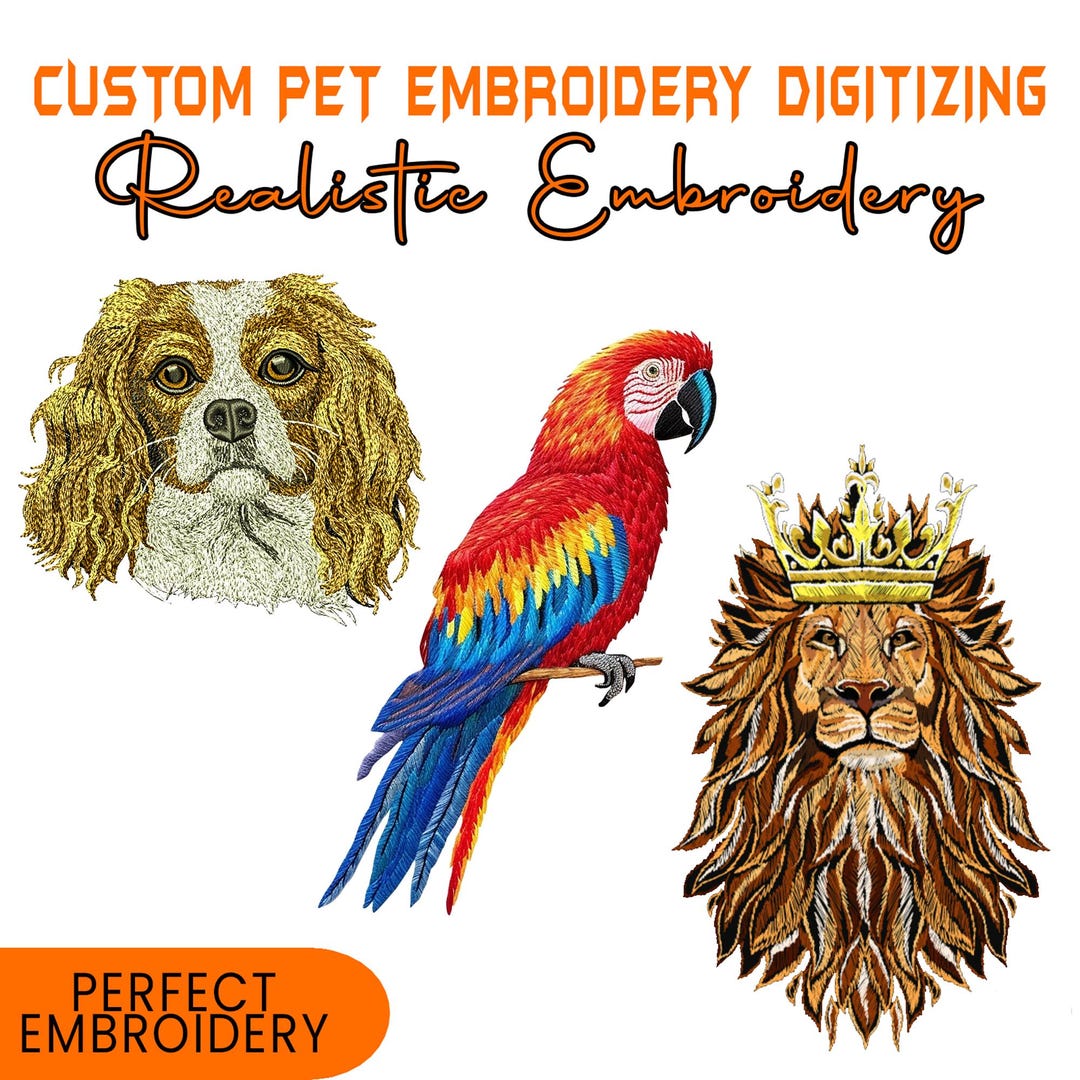 Custom Pet Embroidery Designs, Dog Logo, Custom Digitizing Services ...