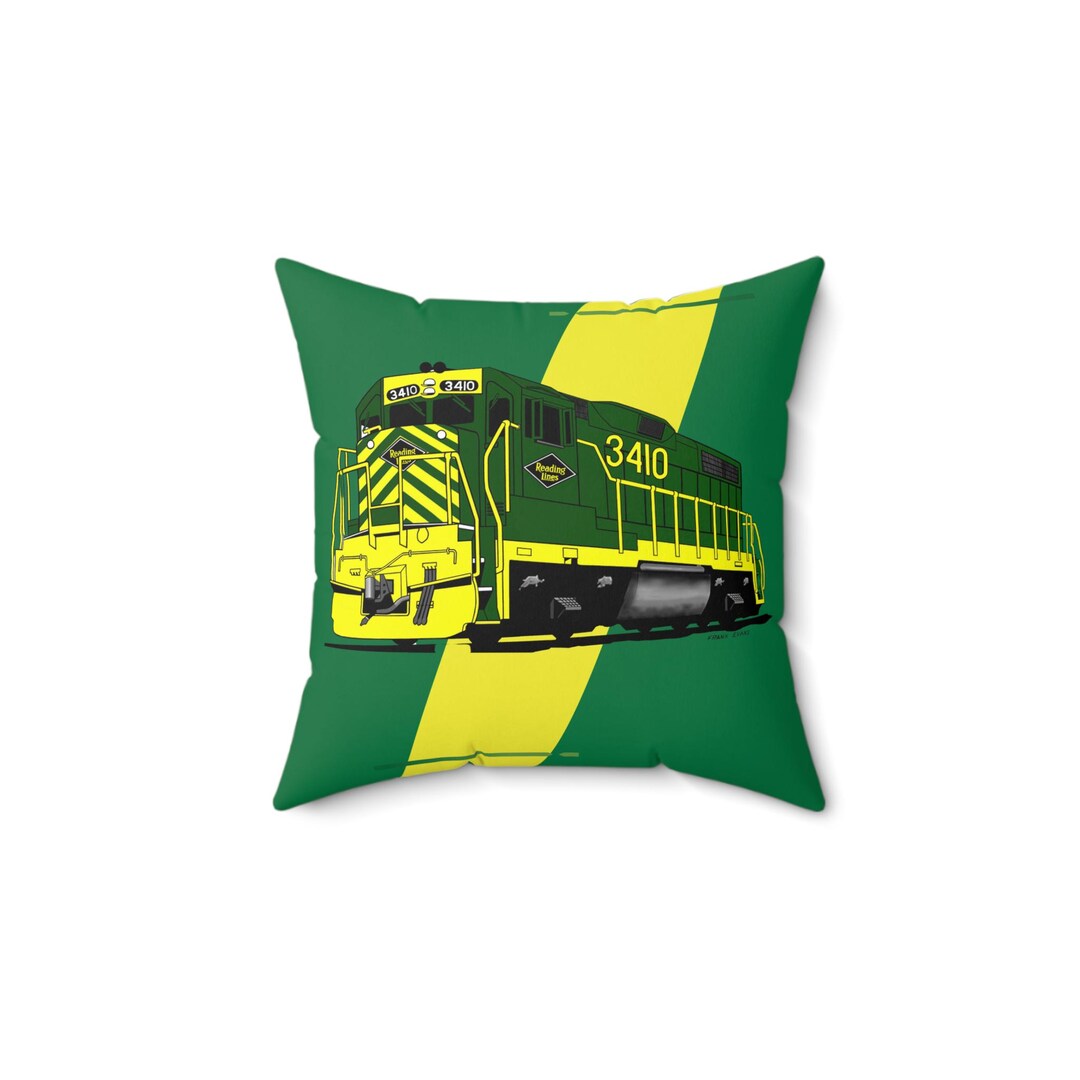 Number 3410 Reading Railroad Engine_pillow - Etsy