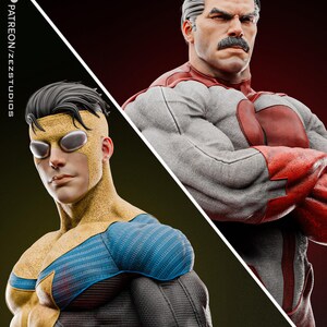Invincible & Omniman Statue by Zez Studios Unpained 1:6 Scale - Etsy